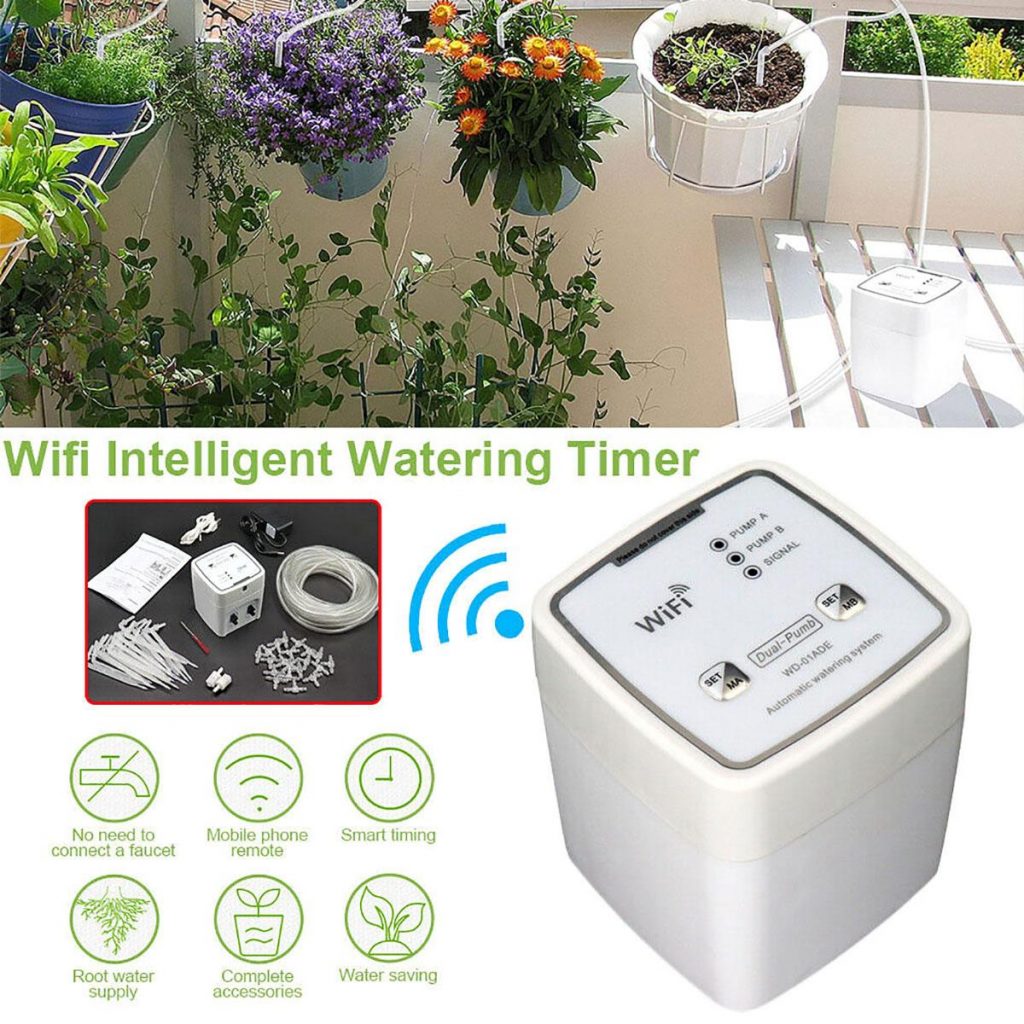 WiFi garden plants watering drip irrigation pump controller WA-01 ...