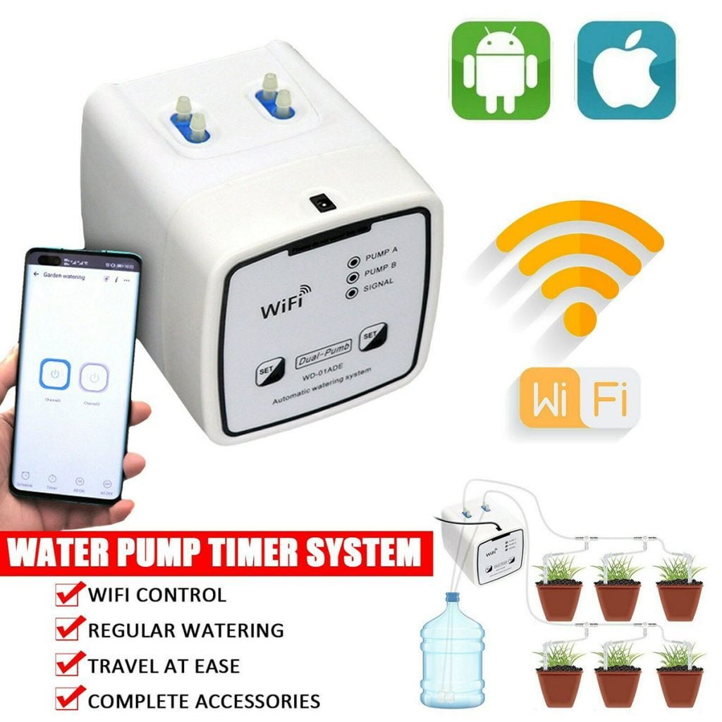 WiFi garden plants watering drip irrigation pump controller WA-01 ...