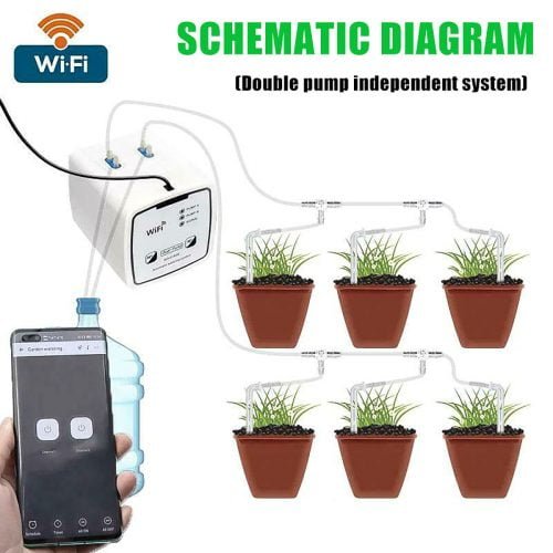 WiFi garden plants watering drip irrigation pump controller WA-01 ...