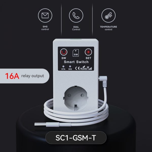 4G GSM temperature power failure alert socket SC1 - Enerna IoTech Co ...
