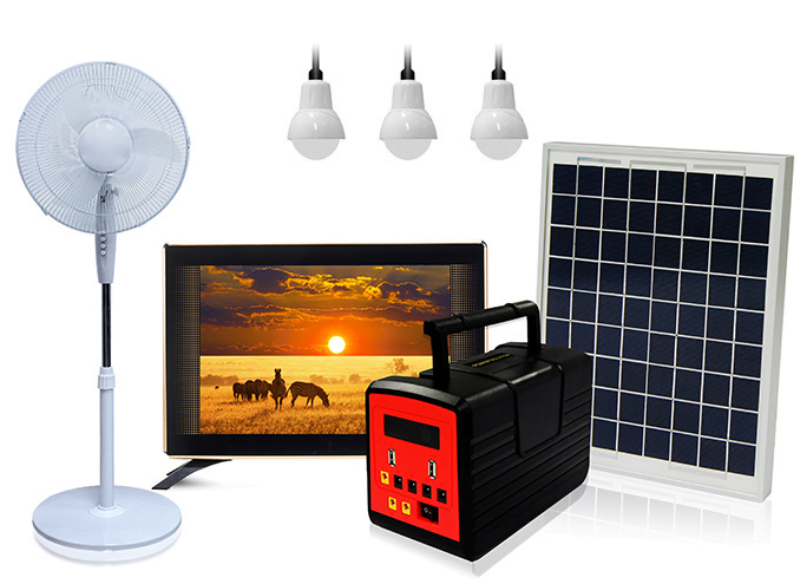 Solar panel charge power controller light fan TV solution - Enerna ...